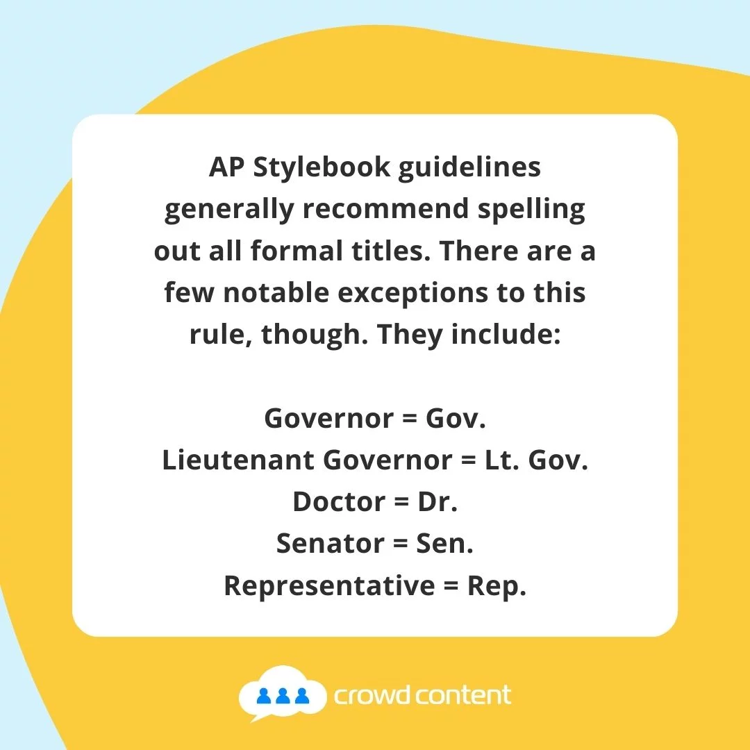 The Complete Guide to Using Formal Titles in AP Style - Stellar Blog