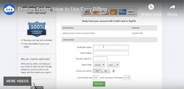 How to Use Easy Billing - Content Creation Advice