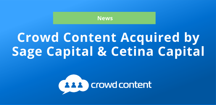 Leading Content Creation Service Provider Crowd Content Acquired by ...